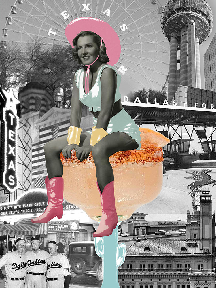 Dallas Cowgirl Pastel – Caroline Ellis Art